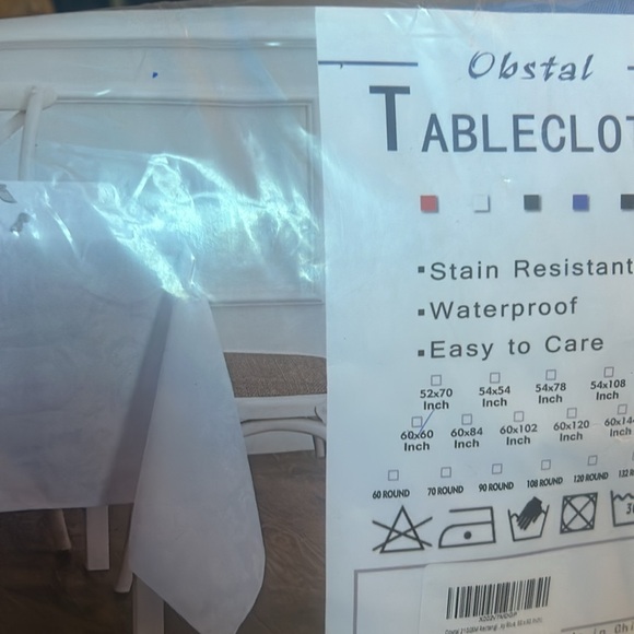 Dining | Table Cloth Sky Blue Stain Resistant And Waterproof 6x60 ...